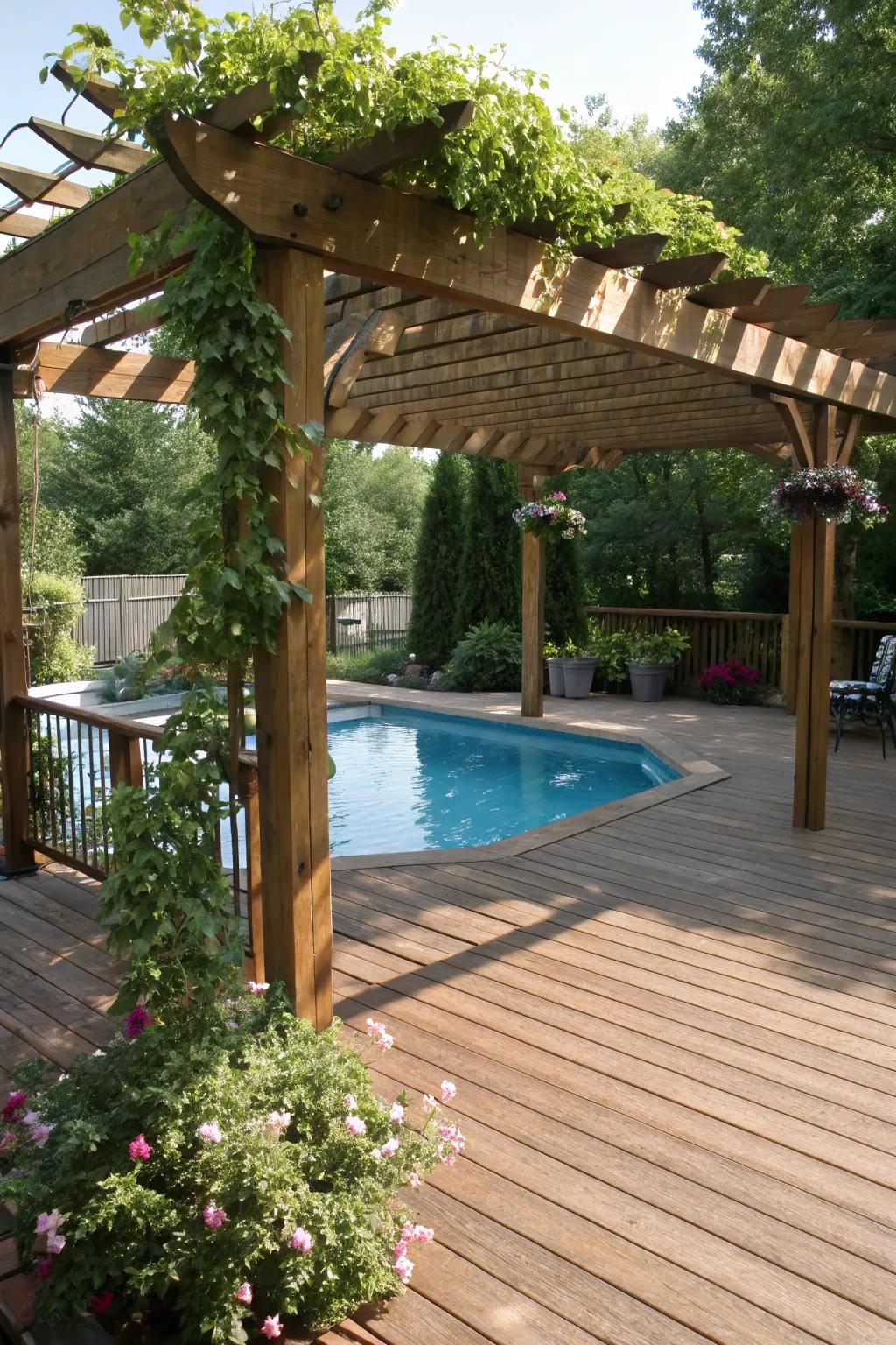14+ Creative Above Ground Pool Deck Ideas - Garden.eco