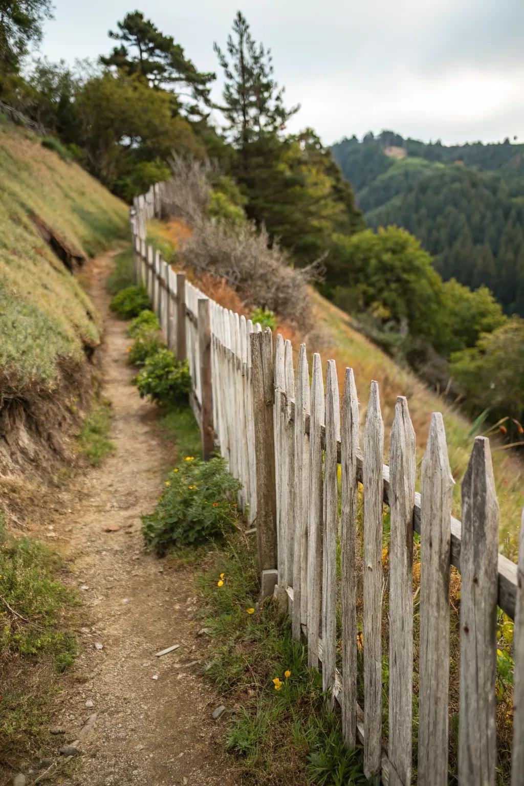 15+ Creative Picket Fence Ideas for Sloped Gardens - Garden.eco