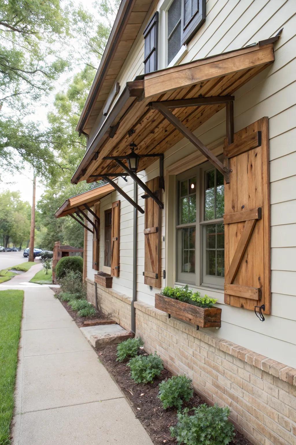 18+ Charming Wood Window Awning Ideas - Garden.eco