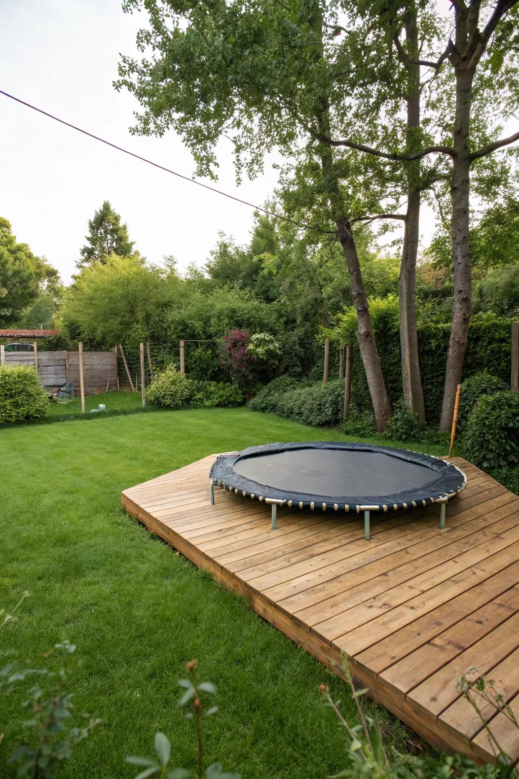 18+ Creative Above Ground Trampoline Landscaping Ideas - Garden.eco