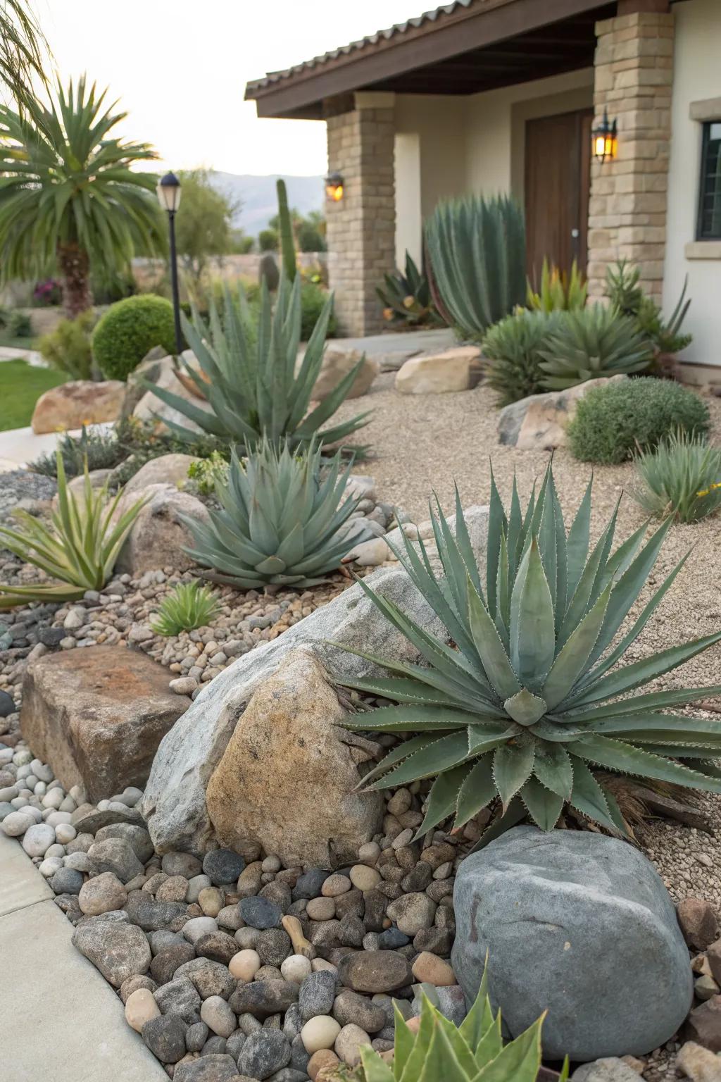 17+ Inspiring Front Yard Agave Garden Ideas - Garden.eco