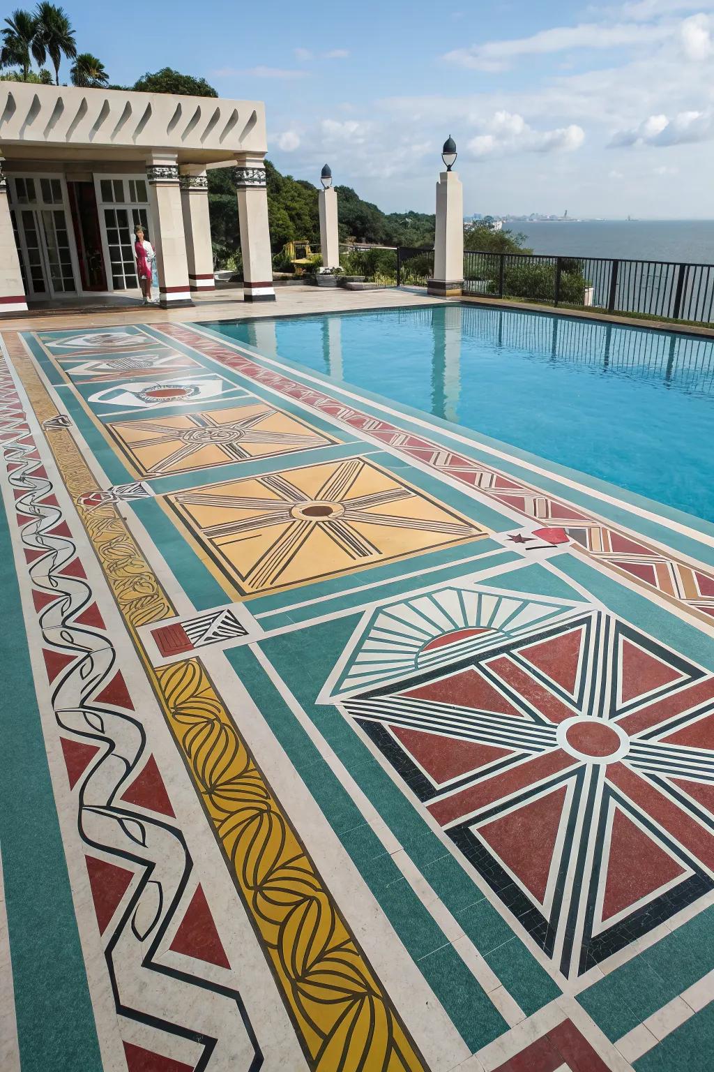 20+ Creative Pool Deck Paint Ideas - Garden.eco