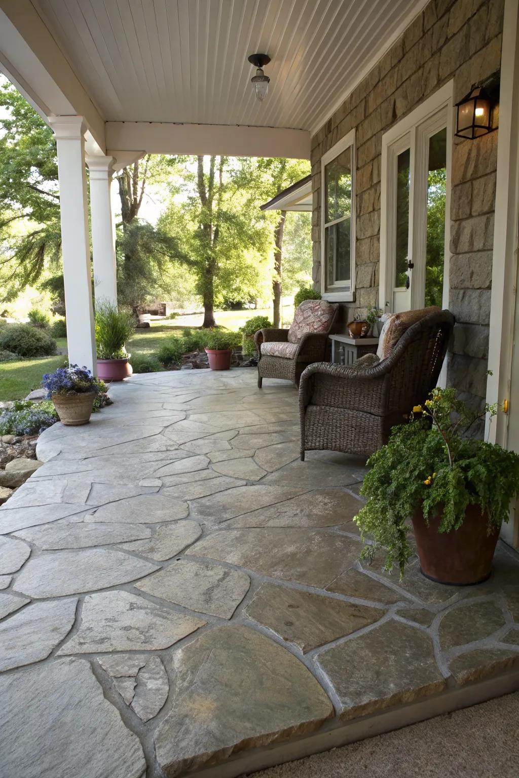 18+ Inspiring Concrete Front Porch Flooring Ideas - Garden.eco