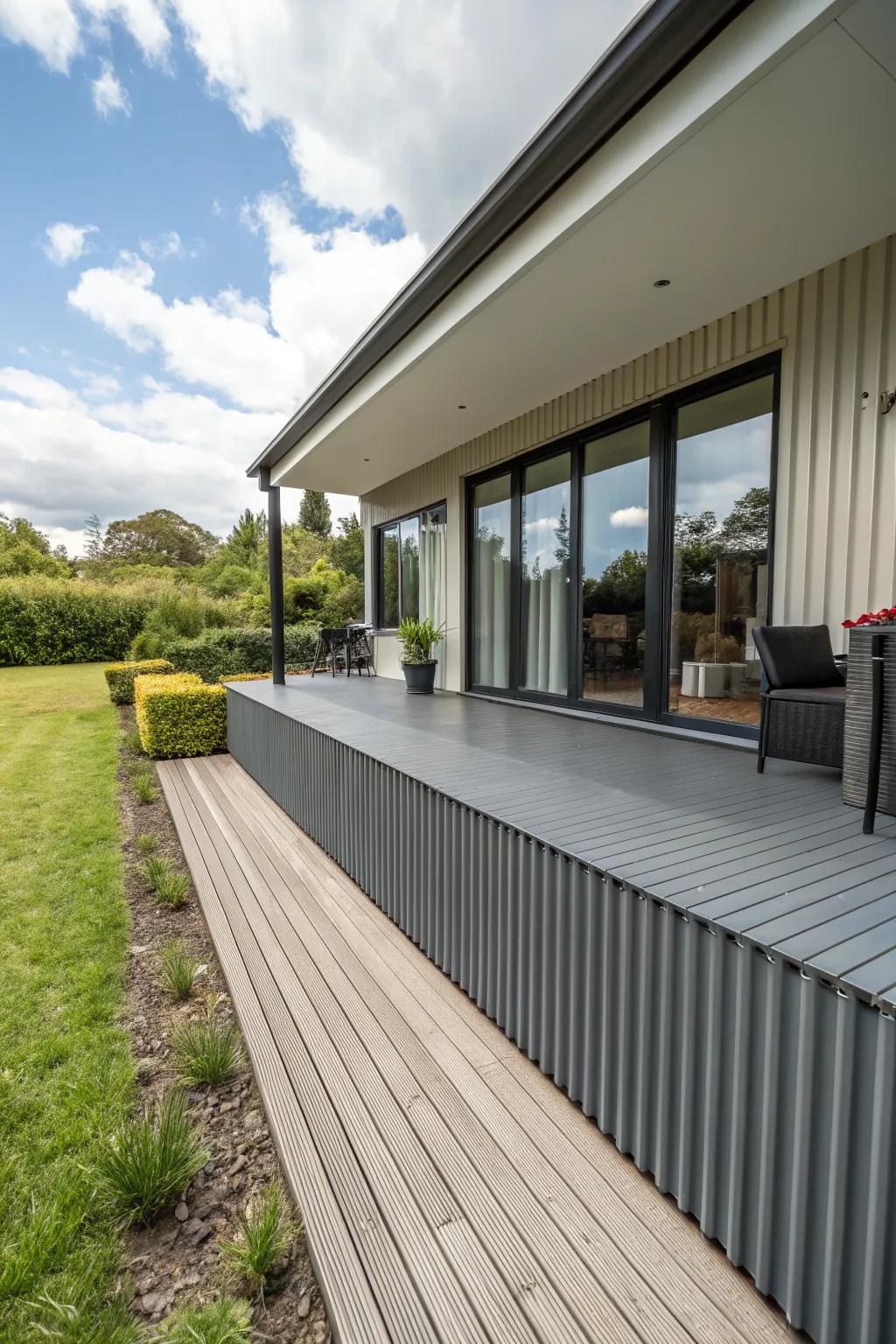 6+ Stylish Corrugated Metal Deck Skirting Ideas - Garden.eco