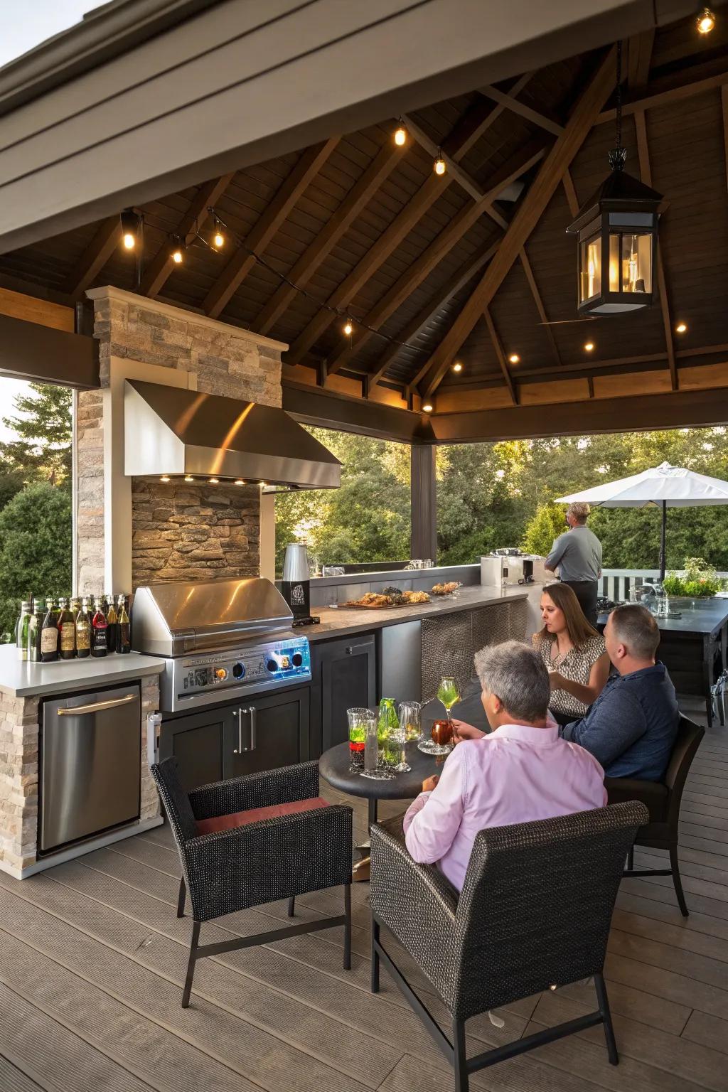 15+ Stylish Covered Outdoor Grilling Station Ideas - Garden.eco