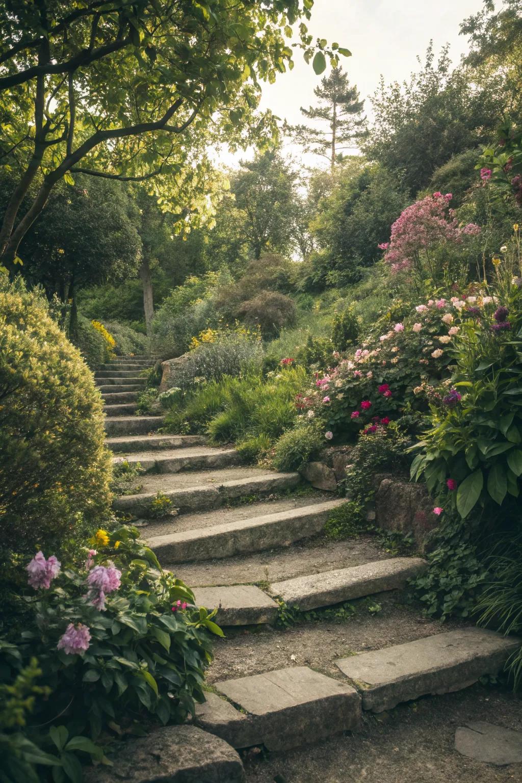 15+ Creative Outdoor Staircase Ideas - Garden.eco