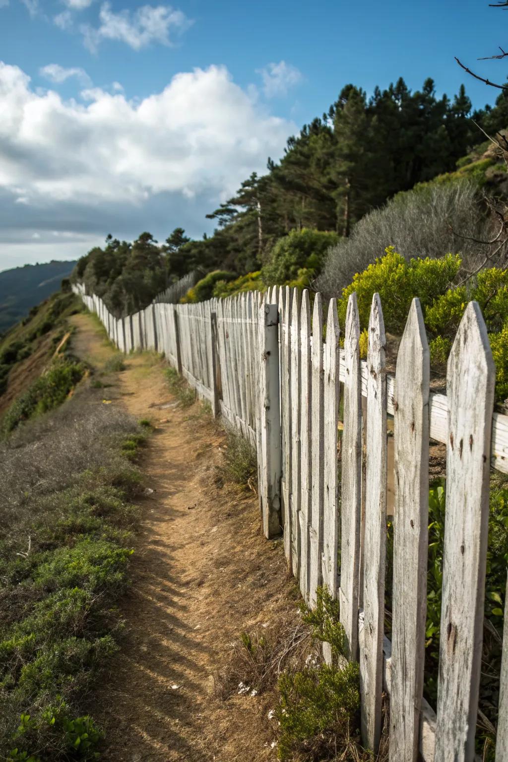 15+ Creative Picket Fence Ideas for Sloped Gardens - Garden.eco
