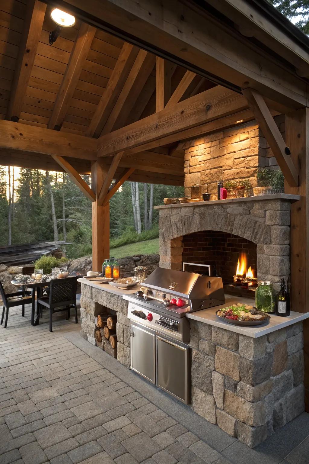 15+ Stylish Covered Outdoor Grilling Station Ideas - Garden.eco
