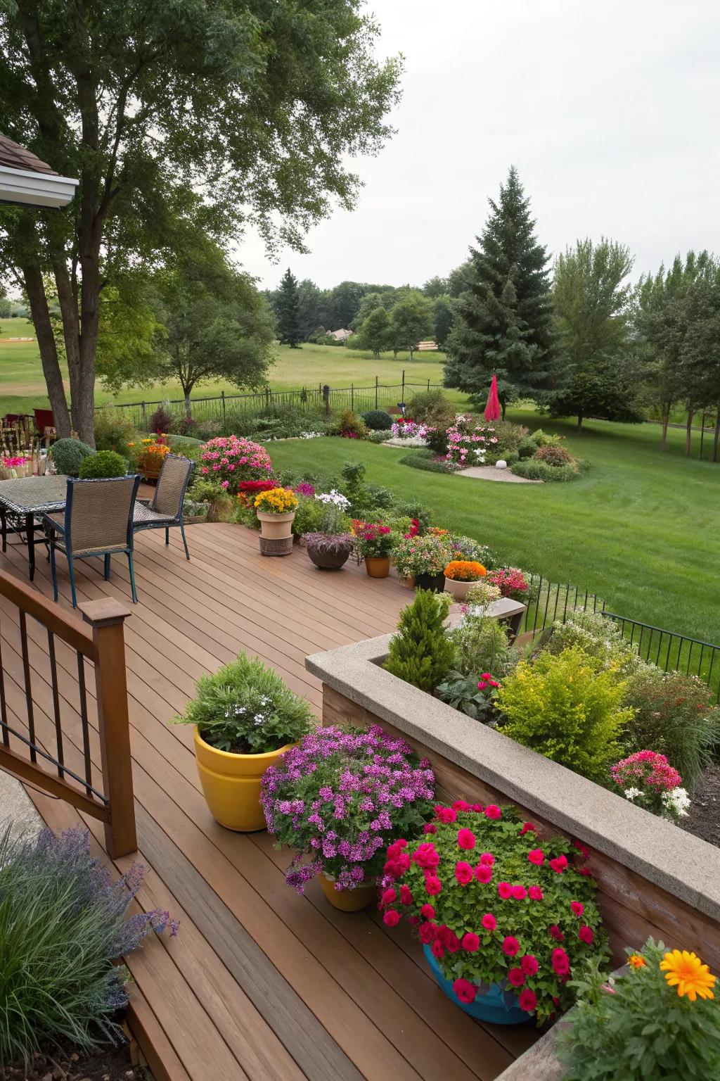 16+ Inspiring Backyard Deck Landscaping Ideas - Garden.eco