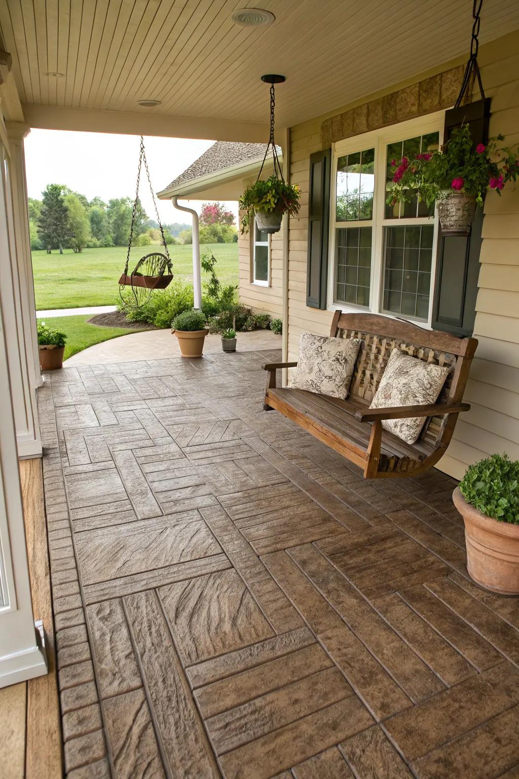 18+ Inspiring Concrete Front Porch Flooring Ideas - Garden.eco