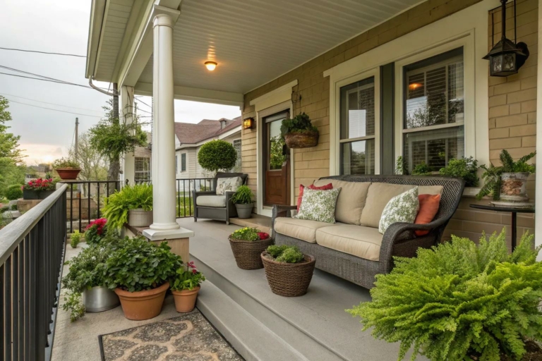 10+ Stylish Open Front Porch Ideas Without Railings