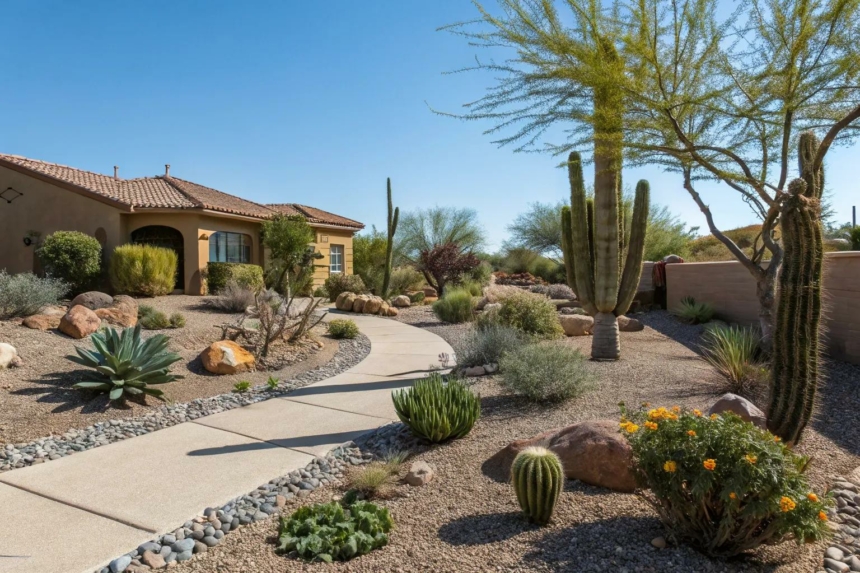 17+ Creative Front Yard Desert Landscape Ideas