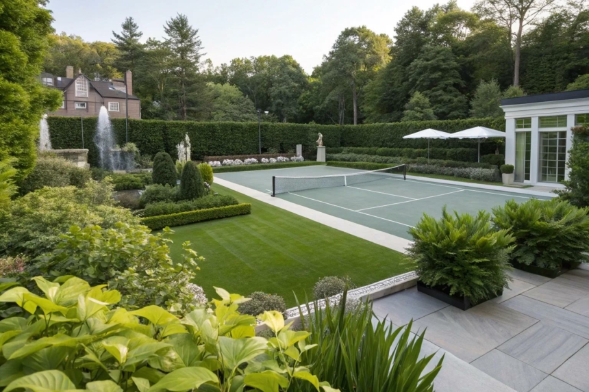 16+ Creative Backyard Tennis Court Ideas