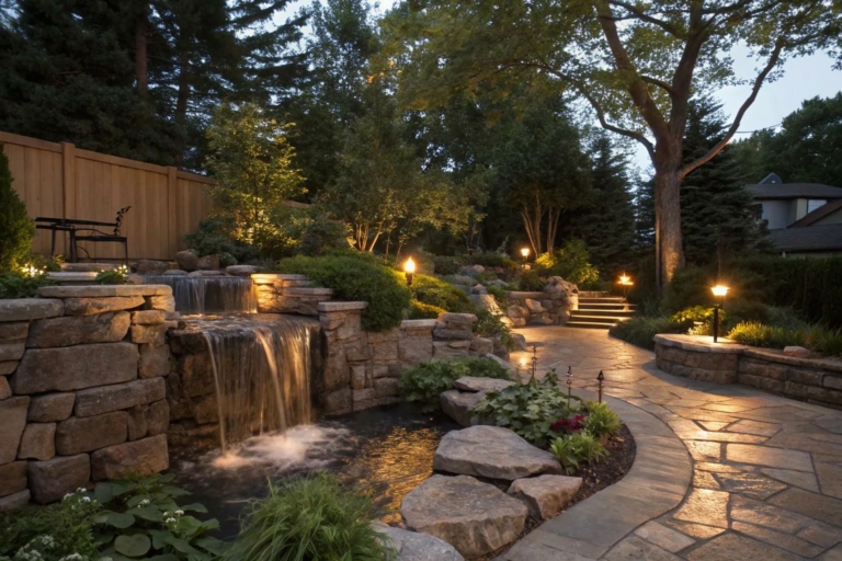 18+ Inspiring Backyard Wall Waterfall Ideas