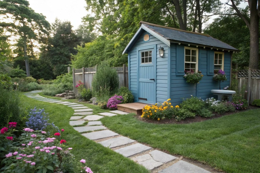 15+ Inspiring Blue Shed Ideas for Your Backyard