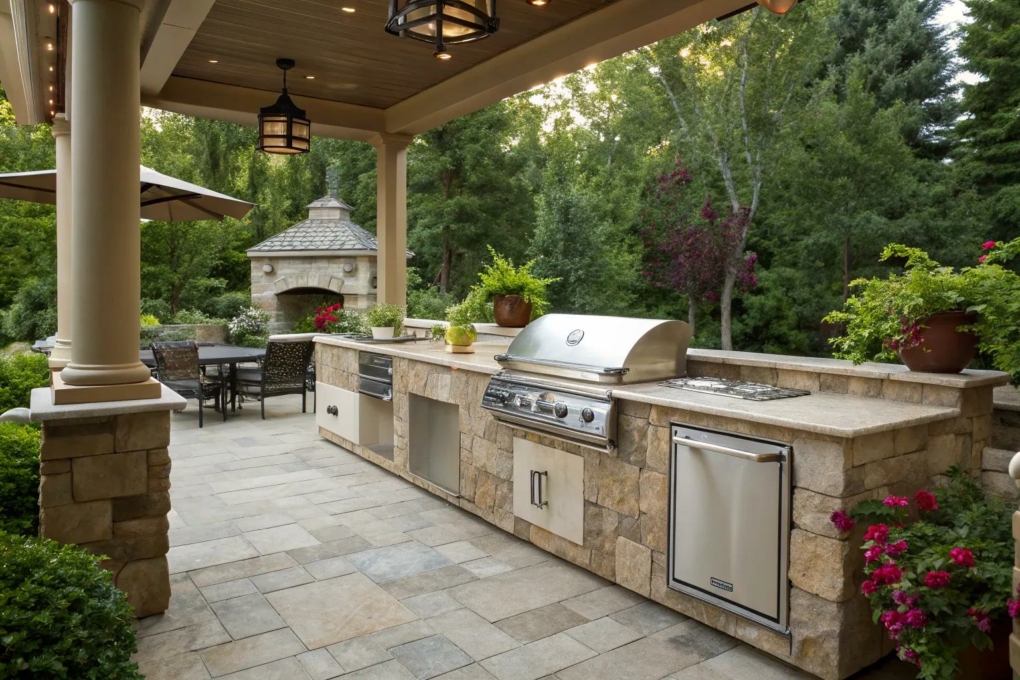 16+ Stylish Built-In Outdoor Grill Design Ideas