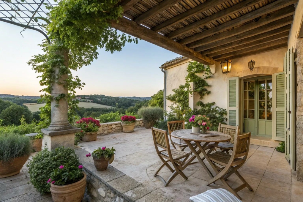 13+ Charming French Country Patio Ideas