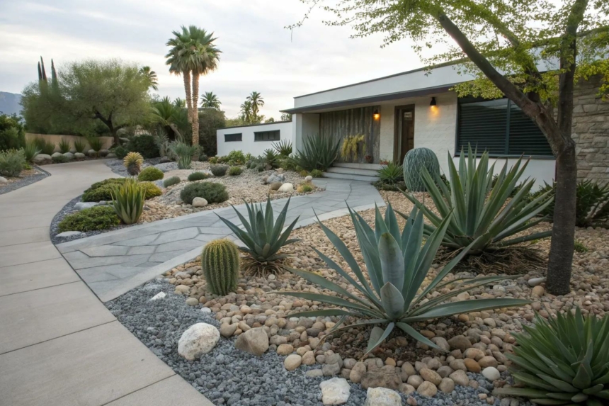 20+ Stunning Front Yard Agave Landscaping Ideas