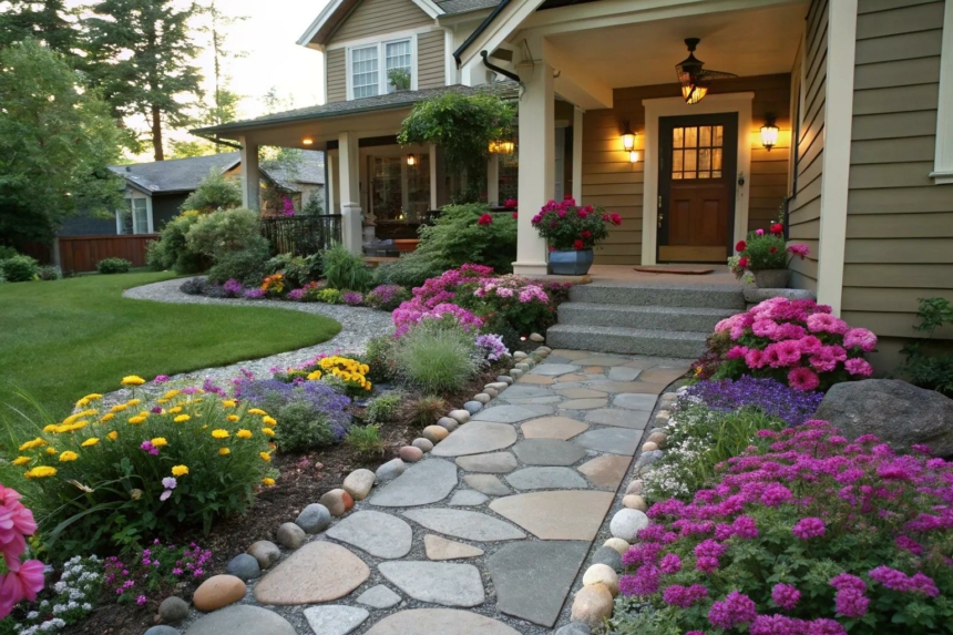 17+ Inspiring Front Yard Concrete Ideas to Transform Your Space