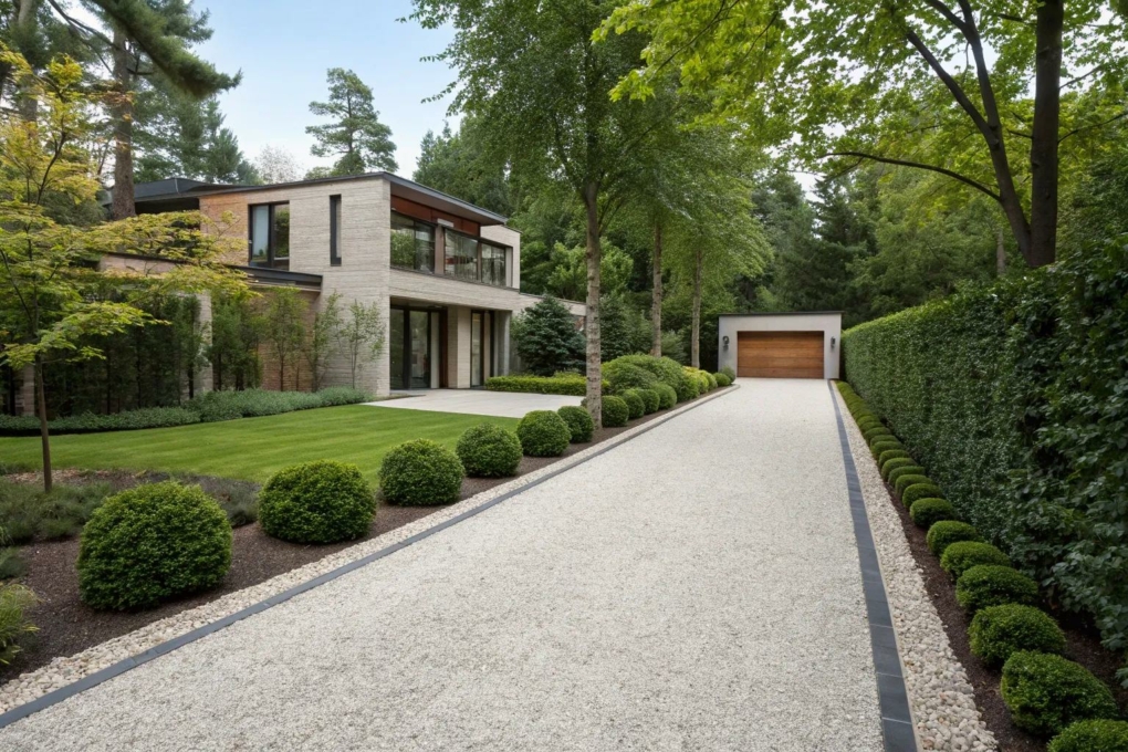 19+ Smart Gravel Driveway Ideas for Sloped Yards