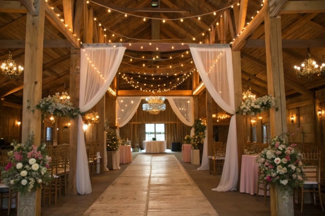 14+ Charming Pole Barn Wedding Venue Ideas