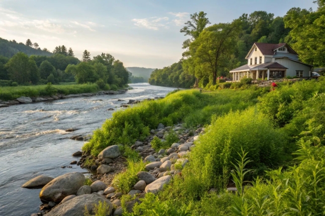 15+ Inspiring River Bank Landscaping Ideas