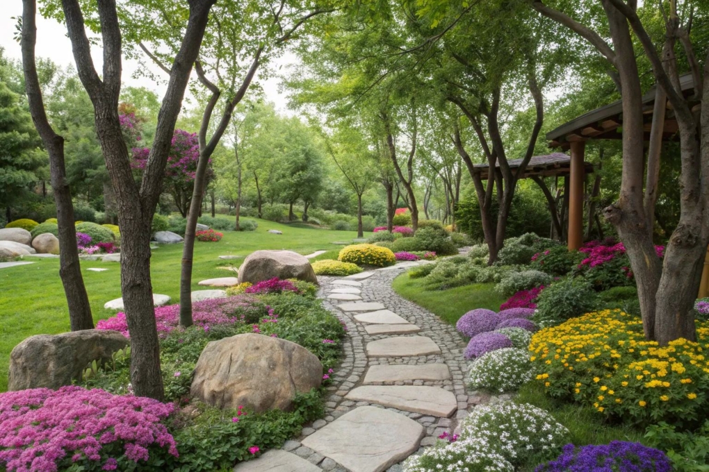 18+ Inspiring Pine Tree Landscape Ideas