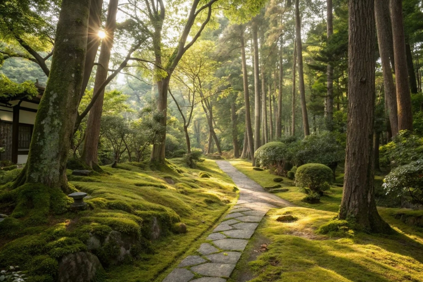 17+ Enchanting Woodland Garden Path Ideas