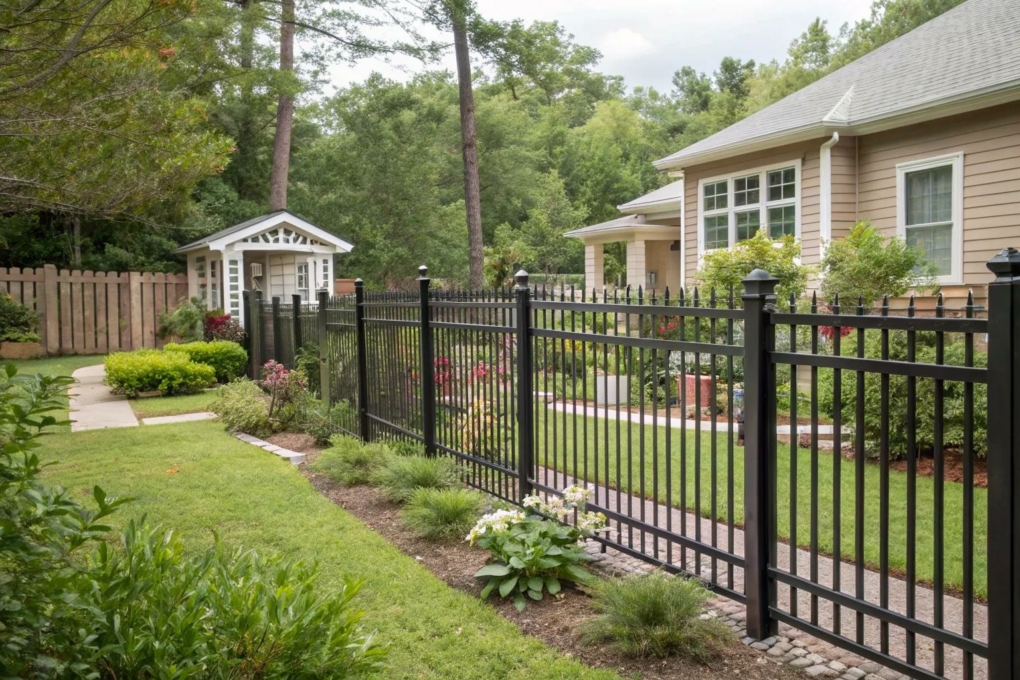 18+ Stylish Wrought Iron Fence Design Ideas