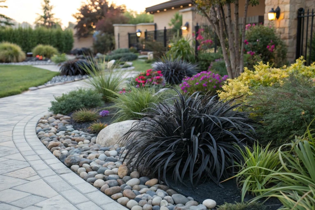 19+ Stunning Black Mondo Grass Landscaping Ideas