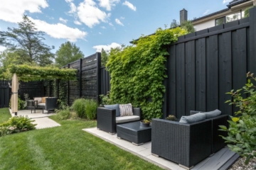 16+ Stunning Black Wood Fence Ideas for Your Home