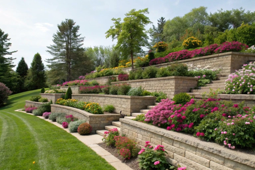 16+ Creative Steep Driveway Retaining Wall Ideas
