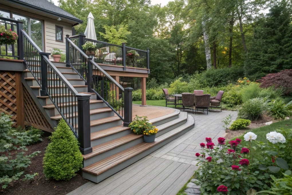 11+ Stylish Composite Deck Stairs Ideas