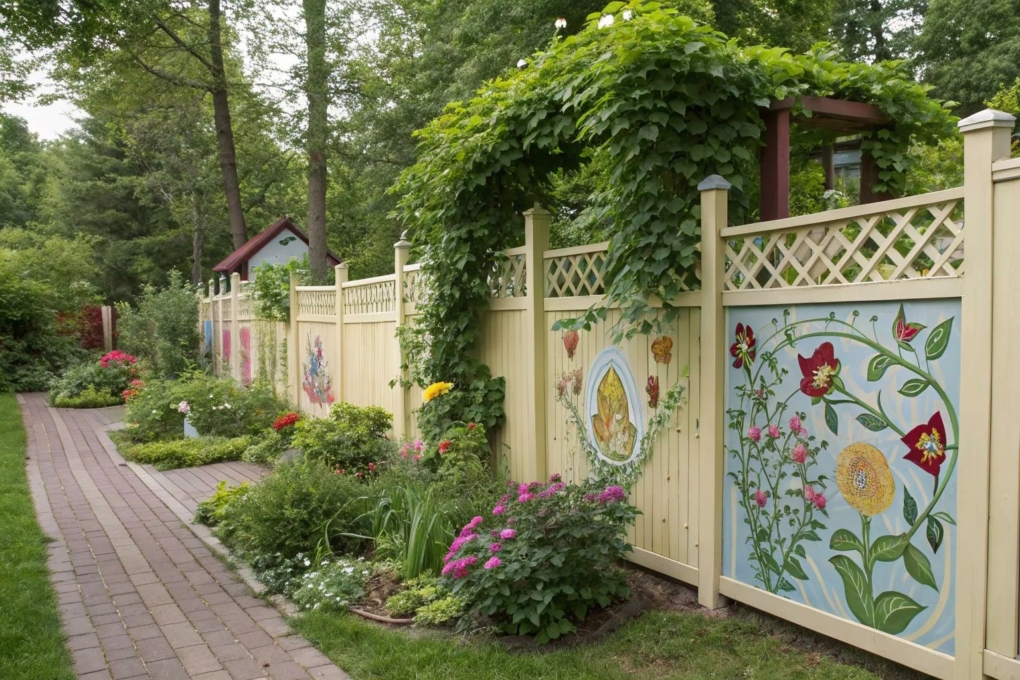 16+ Creative Fence Covering Ideas for Your Backyard