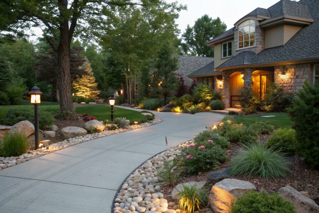 19+ Creative Gravel Driveway Landscaping Ideas
