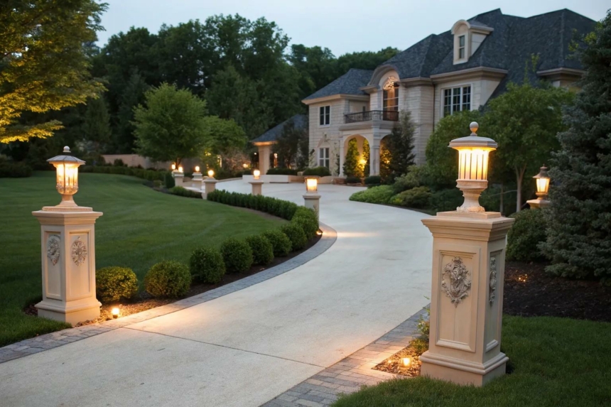 19+ Creative Driveway Barrier Ideas