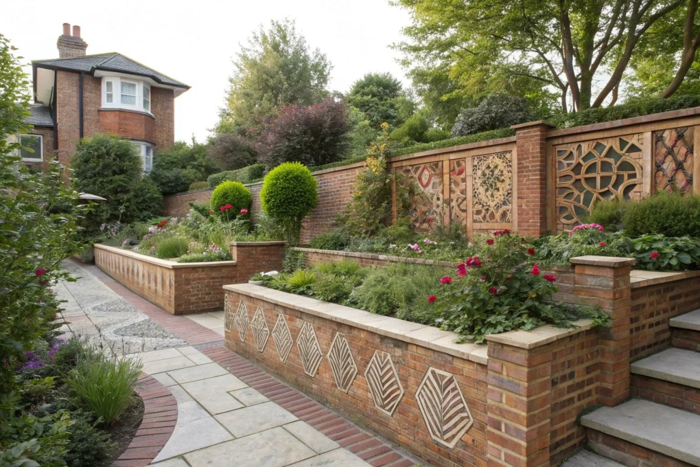 17+ Stunning Front Garden Brick Wall Design Ideas