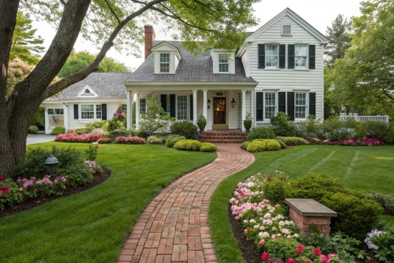 16+ Charming Front Yard Lamp Post Landscaping Ideas