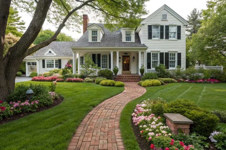 17+ Charming Cape Cod Front Yard Design Ideas