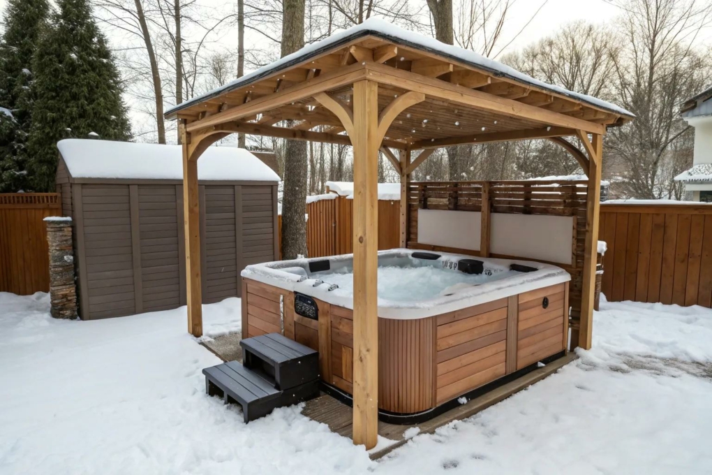 8+ Cozy Hot Tub Enclosures for Winter Ideas