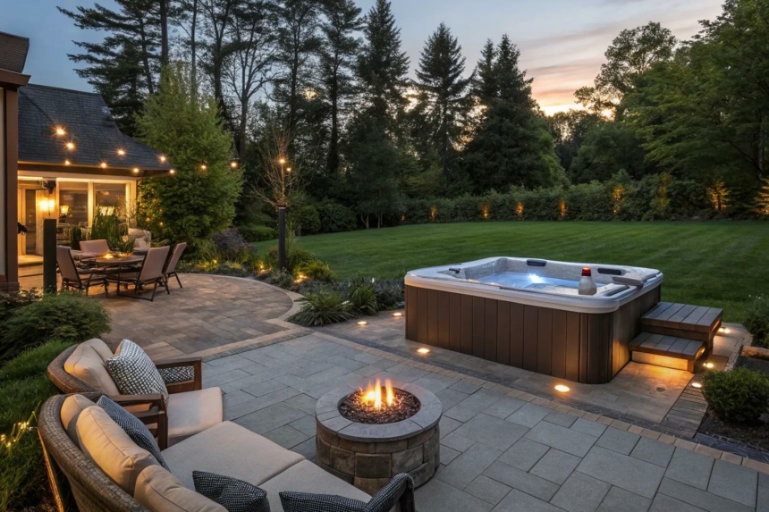 17+ Inspiring Hot Tub Backyard Oasis Ideas