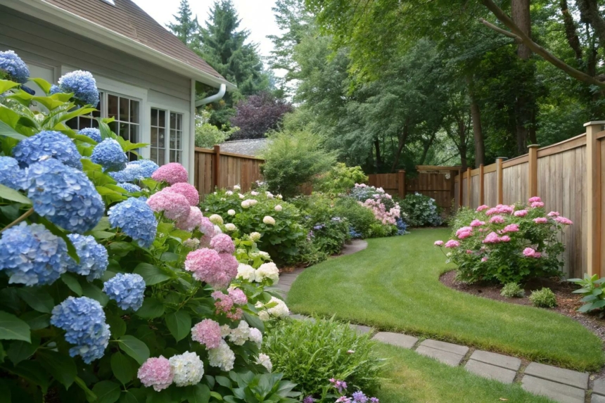 16+ Beautiful Hydrangea Garden Design Ideas