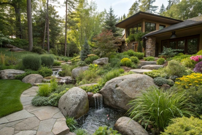 16+ Stunning Rock Landscaping Ideas Around Pools