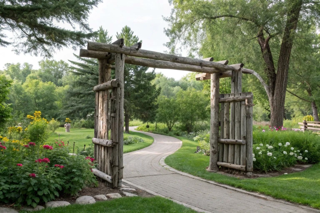 13+ Inspiring Log Gate Entrance Ideas for Your Home