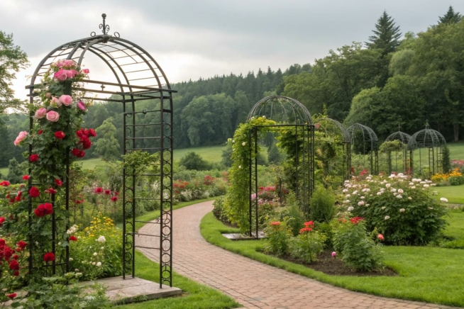 16+ Stunning Metal Trellis Ideas for Your Garden