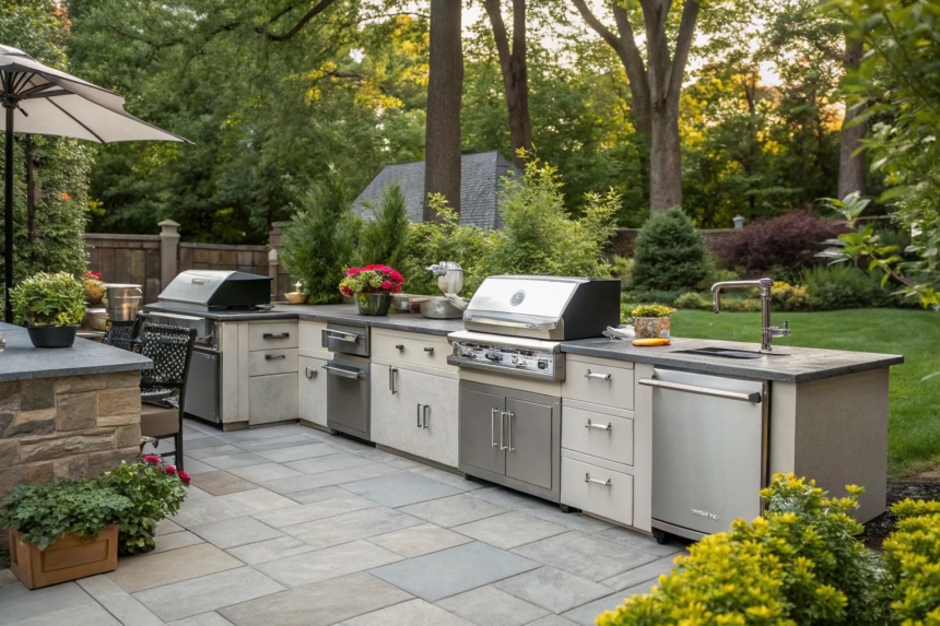 14+ Inspiring Outdoor BBQ Kitchen Ideas