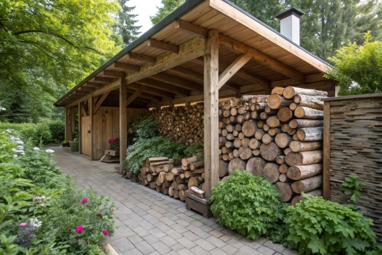 20+ Clever Outdoor Firewood Storage Ideas
