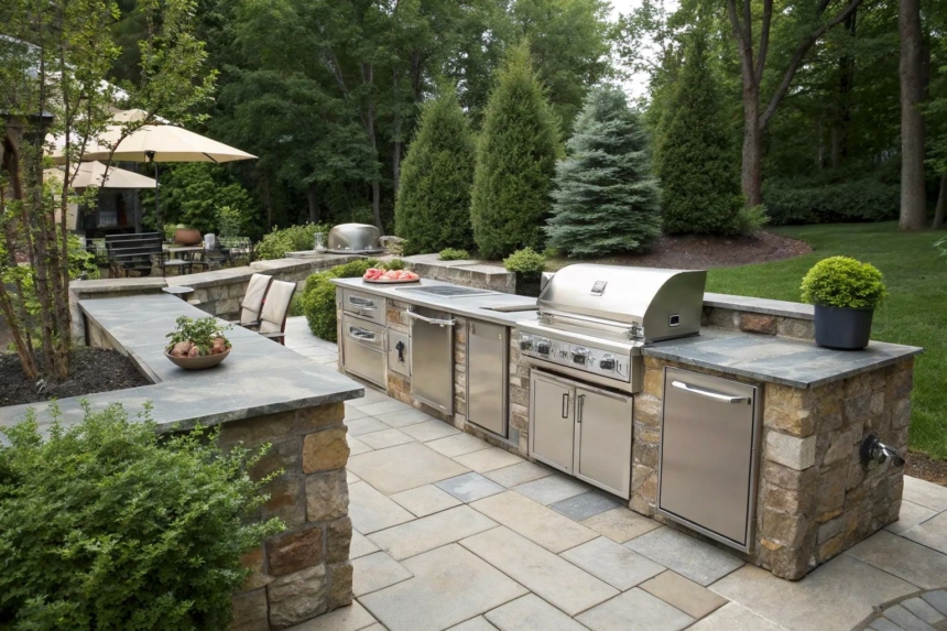 17+ Inspiring Modern Outdoor Kitchen Ideas