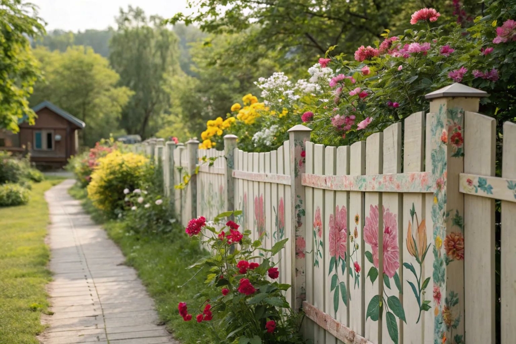 21+ Stunning Painted Wood Fence Ideas