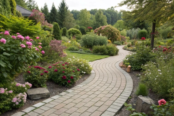 19+ Creative Pavers with Rocks In-Between Ideas